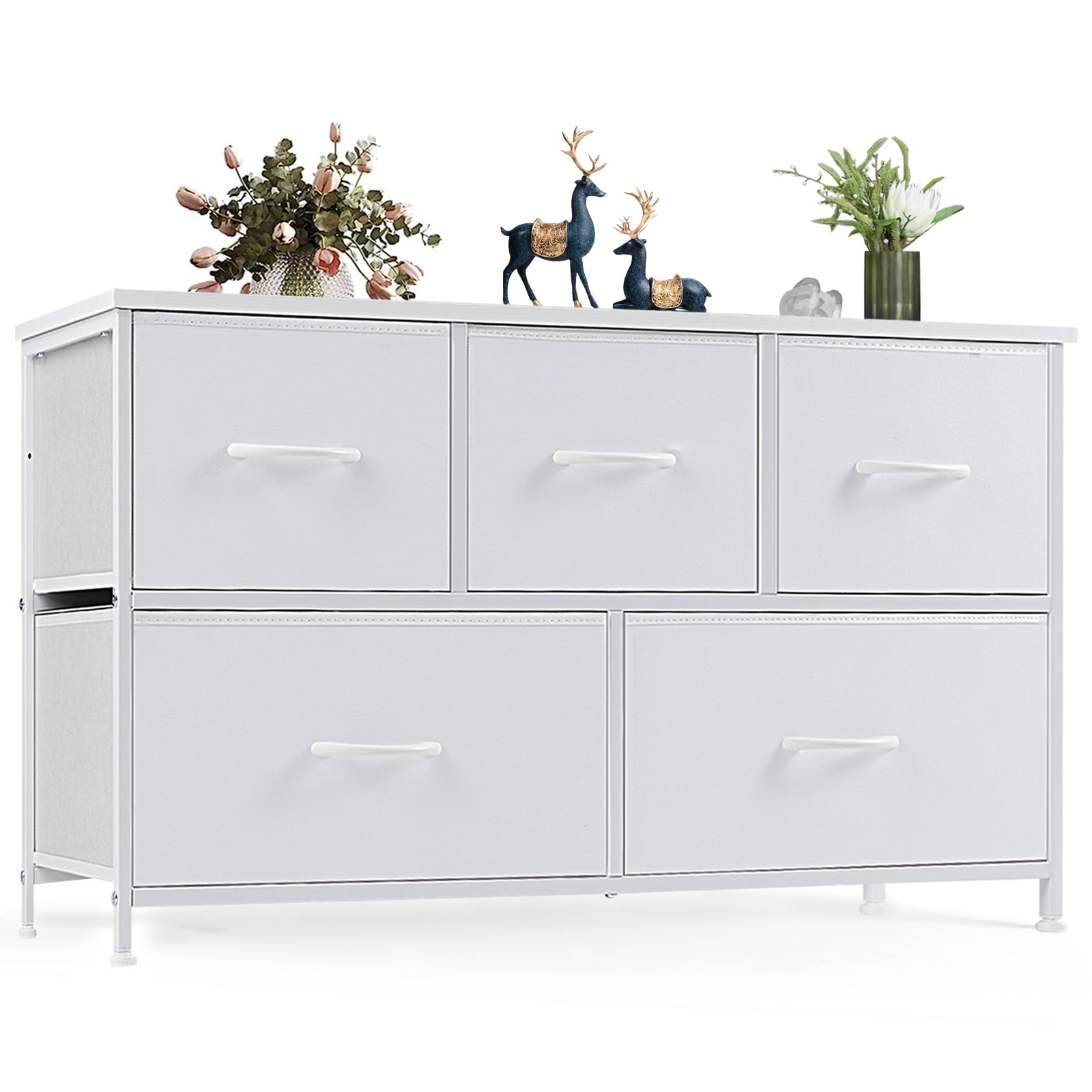 EDX Commo à 5 Tiroirs en Tissu, Petite Armoire de Rangement pour Salon ...