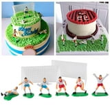 Sports Birthday Party Supplies Soccer Party Cake Toppers - Blue ...