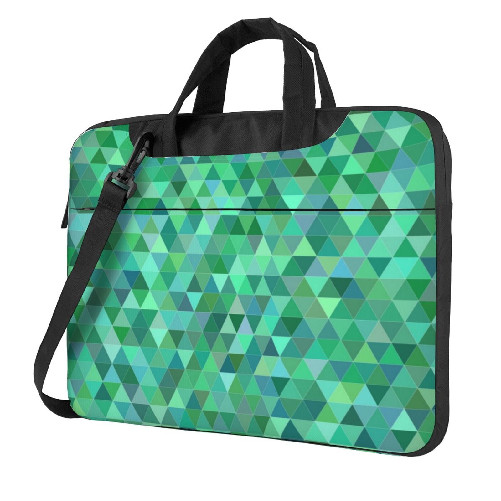 Green Triangle Mosaic Laptop Bag, 14 inch Laptop or Tablet, Business ...