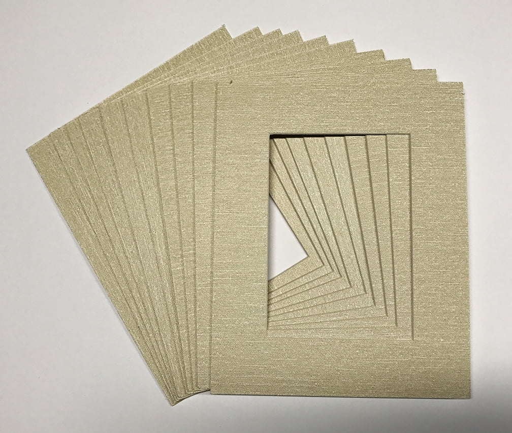 Canvas Linen Texture Photo Mat - Beige 8x10 for 5x7 Photos - Fits 8x10 ...