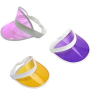 Nicky Bigs Novelties Red 6 pack Visors Beach Plastic Colored Clear Fun ...