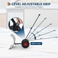 Heavy-Duty Steel Hand Snow Pusher, 29IN Wide Wheeled Snow Plow with ...
