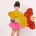 Exquisites Large Peony Petal Folding Fan with Bamboos Frame Dancing ...