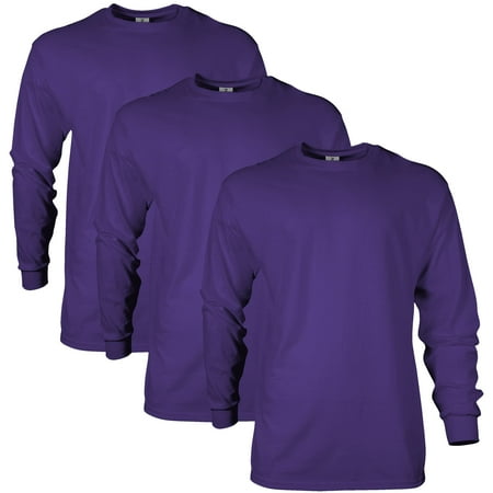 Gildan Men's Ultra Cotton Long Sleeve T-Shirt, Style G2400, Multipack ...