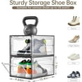 12 Pack Shoe Boxes Shoes Organizer, Shoe Storage Organizer Boxes with ...
