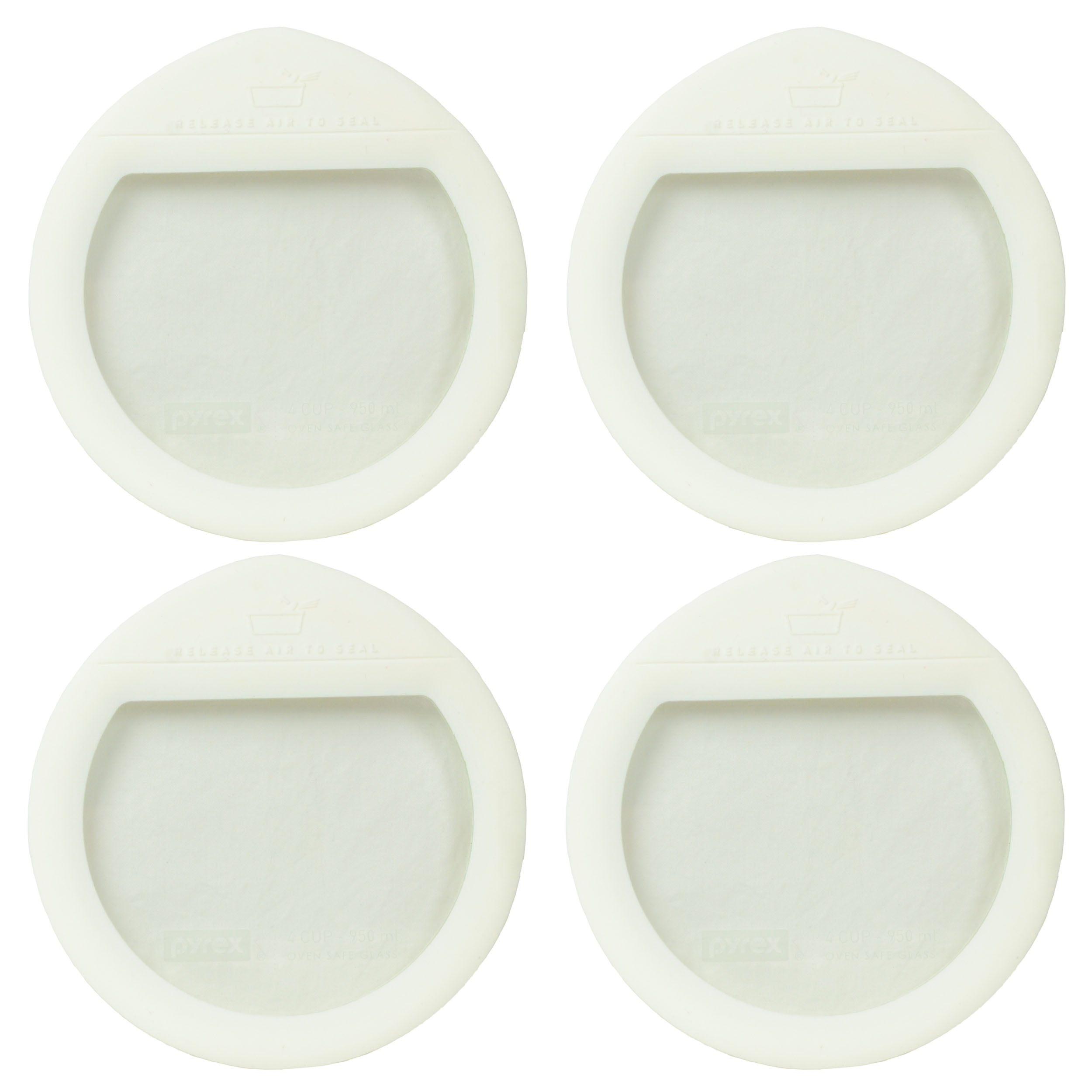 Pyrex Ultimate OV-7201 Round White Silicone and Glass No Leak Storage ...