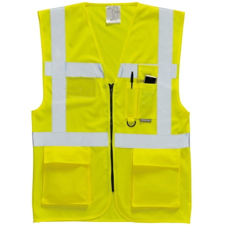 Portwest Hi Vis Executive / Manager Vest / Safetywear (Pack of 2 ...