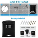 AMIR Key Lock Box, Weatherproof Steel Combination Lockbox, 4-Digit Code ...