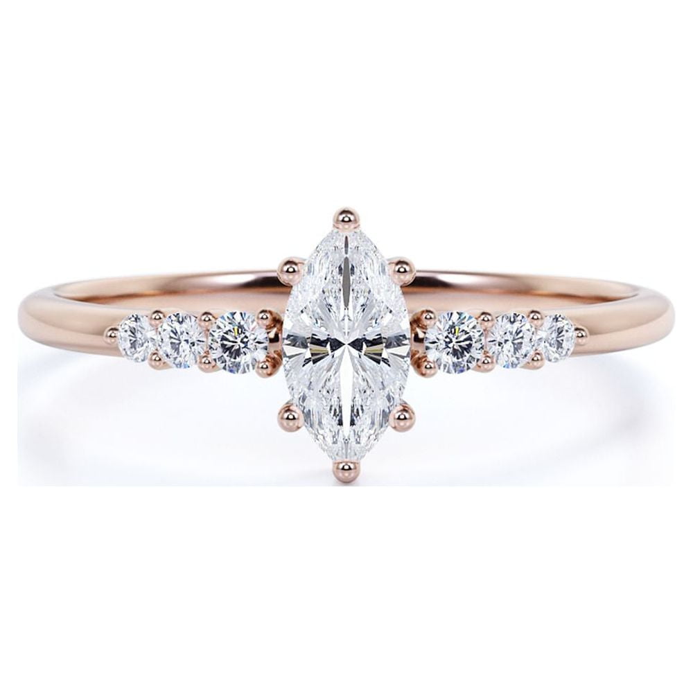 Click here for Jeenmata Elegant Marquise Cut Engagement Ring In 1... prices
