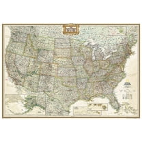 National Geographic World Physical Map, Enlarged and Laminated, 69.25 ...
