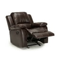 Greyson Living Charleston Leather Gel Glider Rocker Recliner by Brown ...