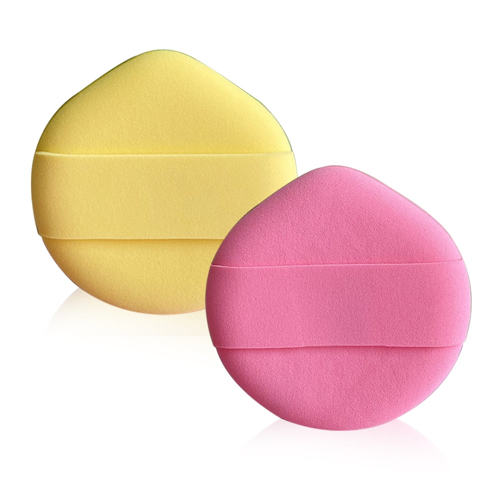 2 pcs water-drop shape soft cotton powder puffs,beauty makeup puff for ...