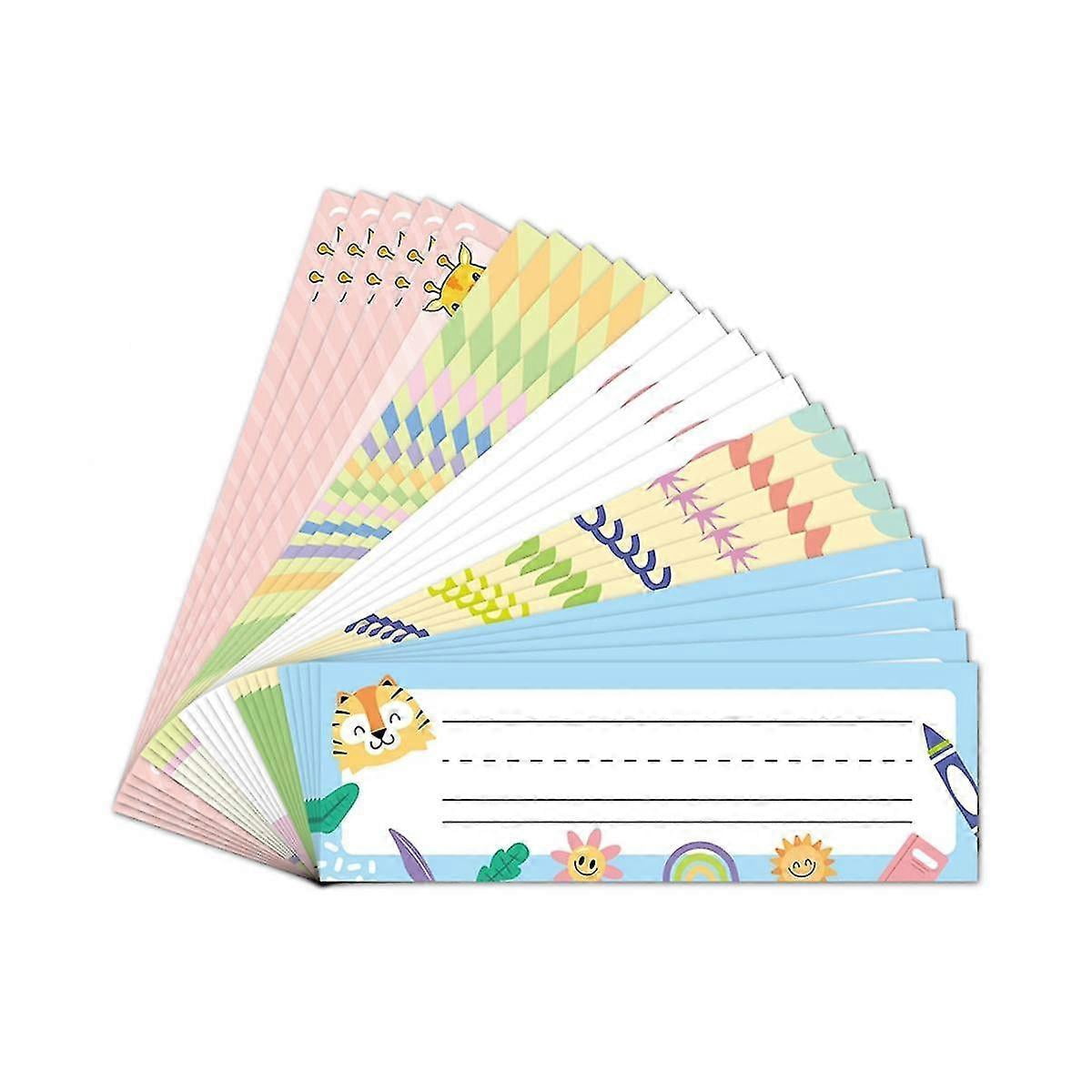 75Pcs Book Labels, Exercise Book Labels, Name Plate, Can Be Written On ...