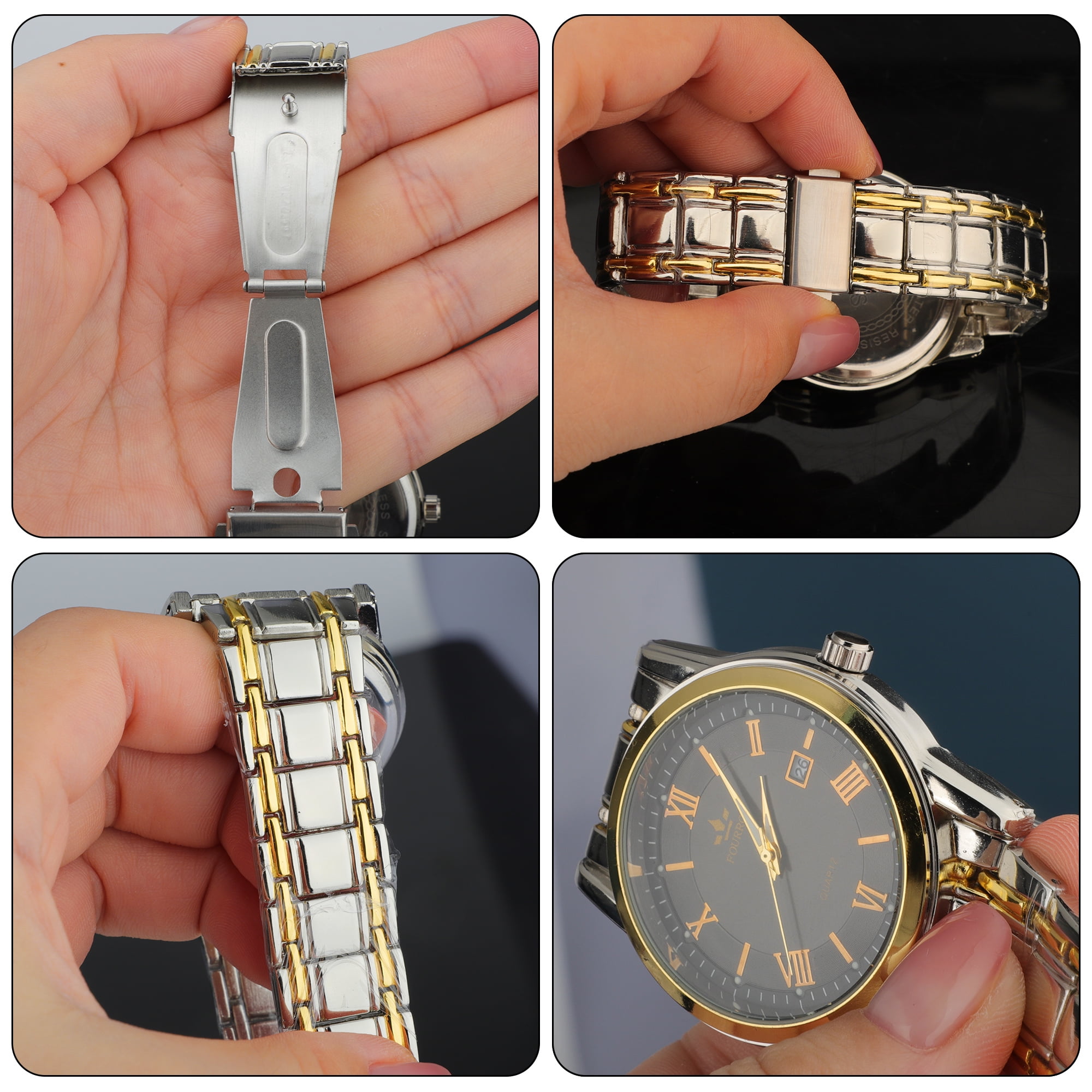 TSV Stainless Steel Quartz Men's Watch - Business Casual Luxury Dress ...