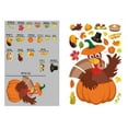 12 Sheets of Thanksgiving Window Stickers, Seasonal Fall Turkey Decals ...
