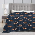 Fox Blanket Cute Red Fox Print Throw Blanket Super Soft Cozy Warm for ...