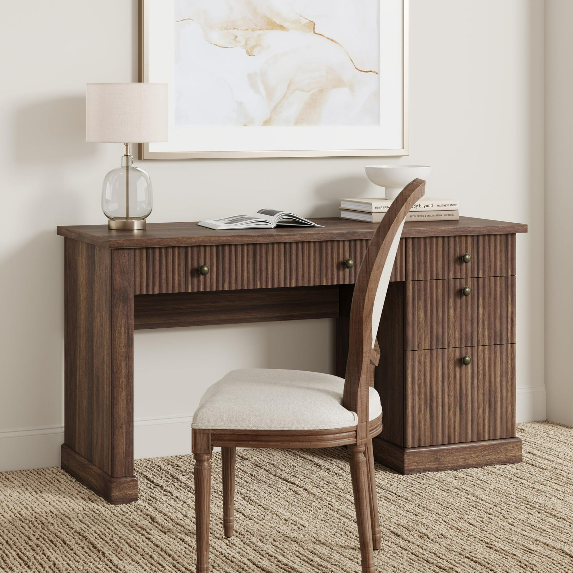 Click here for Leadingstar 54 Fluted Modern Executive Desk With C... prices