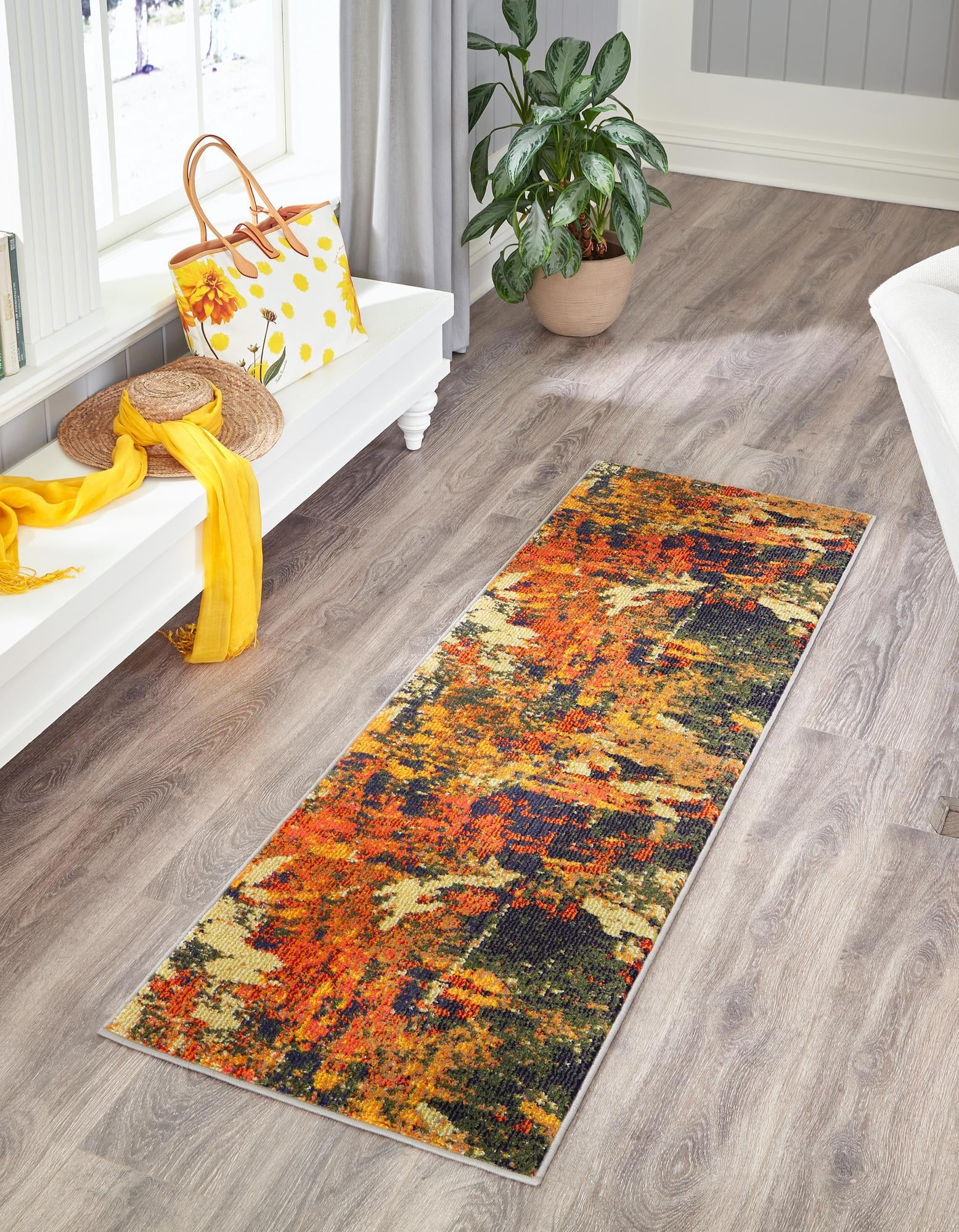 Rugs.com Haerfest Collection Rug – 6 Ft Runner Brown Low Rug Perfect ...