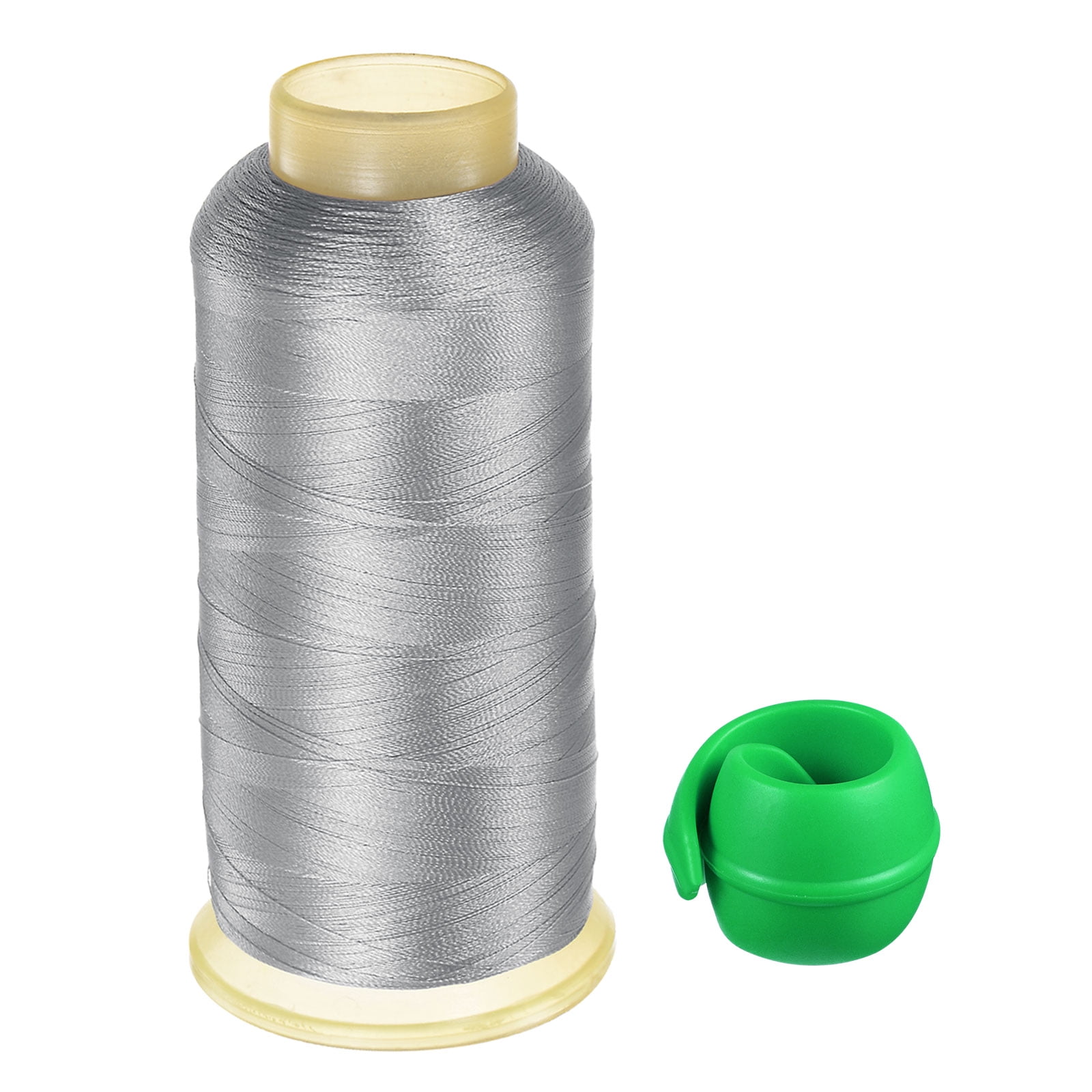 Uxcell Polyester Embroidery Thread and Thread Spools Savers Kit, Grey ...
