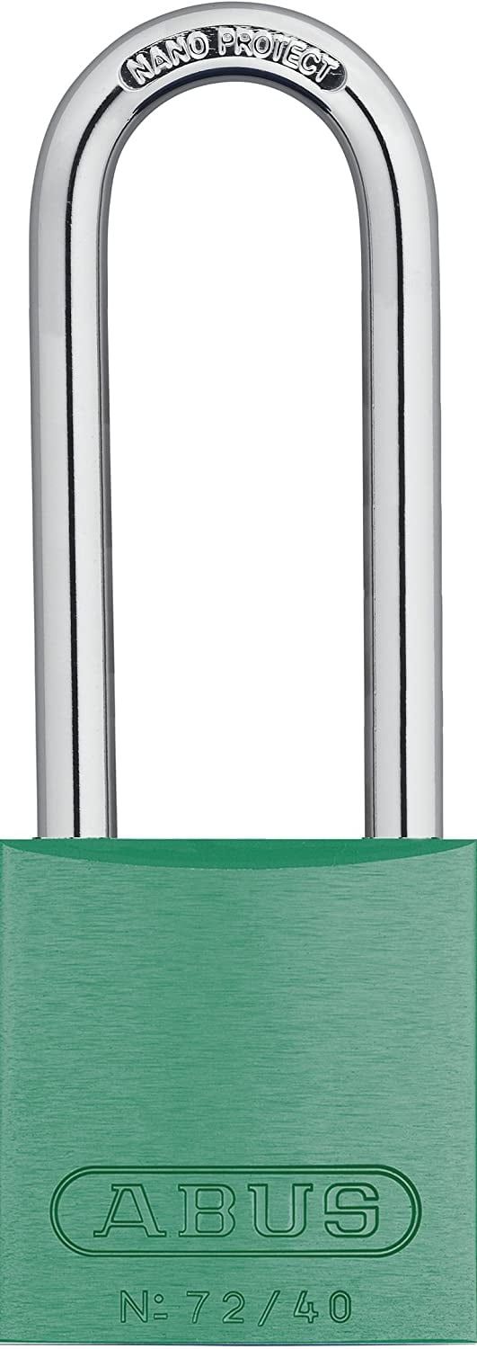 ABUS 72/40HB75 Aluminum Safety Padlock GREEN KEYED DIFFERENT - Long shackle (3") - Walmart.com