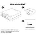 Onn+ Composite AV to HDMI Adapter, 1080P HD, Supports NTSC PAL, Indoor ...