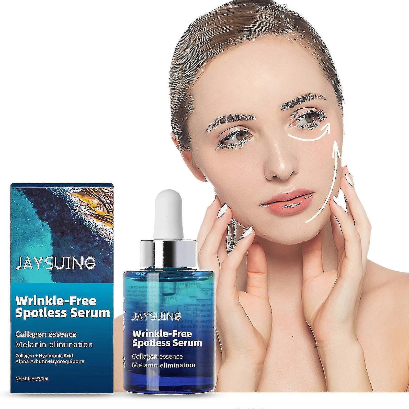 El suero antiarrugas facial Jaysuing atenúa las líneas finas alrededor de los ojos, los pliegues ...
