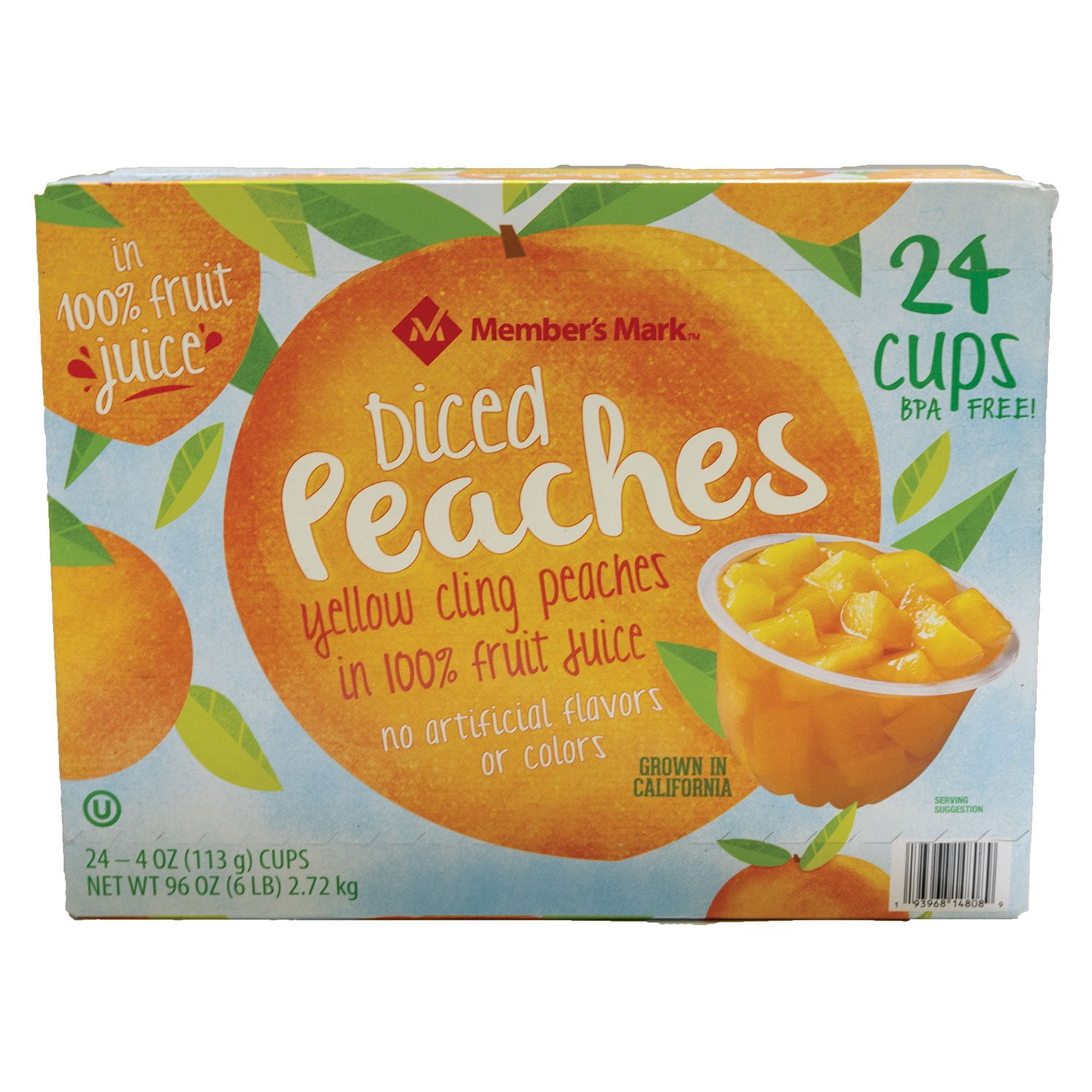 Member's Mark Diced Peach Cups, 4 oz., 24 ct. - Samsclub.com