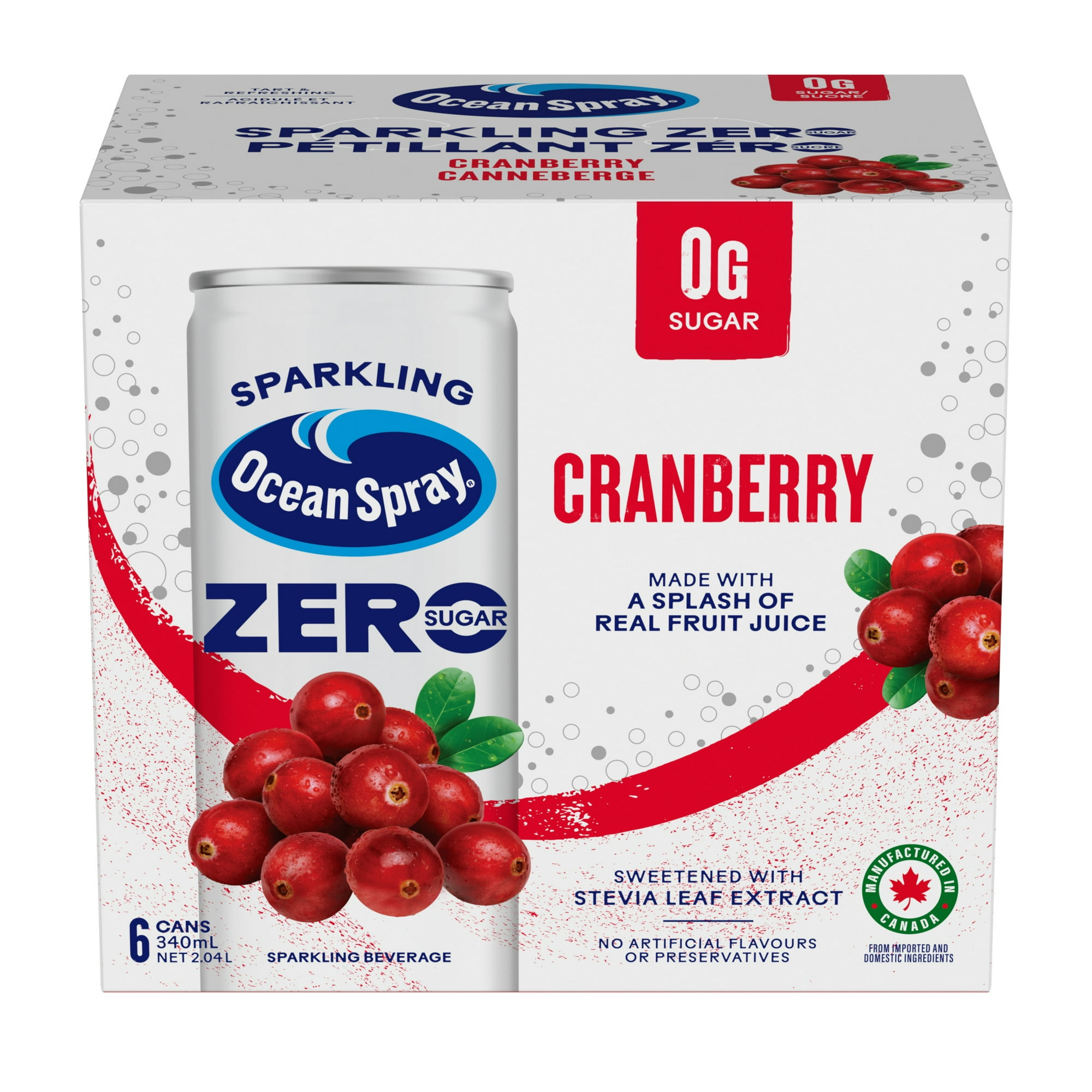 Click here for Ocean Spray Sparkling Cranberry Zero Sugar 6x340ml... prices