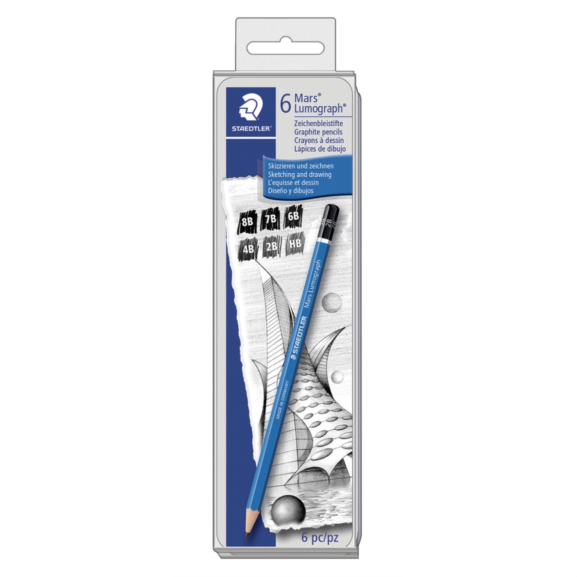 Mars Lumograph Drawing and Sketching Pencils, Set of 6 - Walmart.com