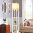 1pc Column Floor Lamp With Shelves, Modern Shelf Floor Lamp With 9W LED ...