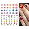 8 Sheets Nail Stickers for Kids Girls, Cute Cartoon Designs Self ...