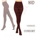 Wajiafar Fleece Lined Tights For Women 2 Pairs Opaque Warm Tights With