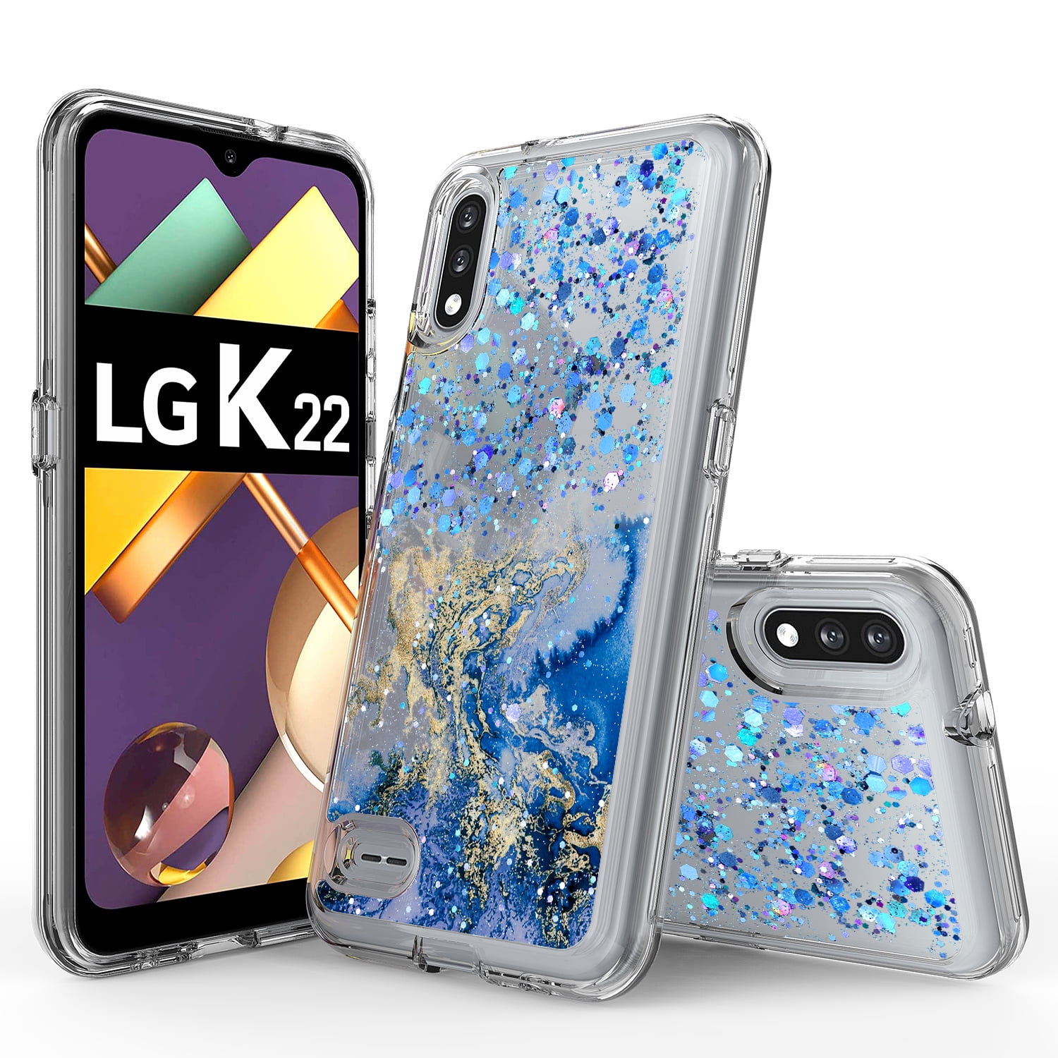 LG K22 Phone Case, LG K22+ Case, LG K32 Case, Rosebono Hybrid Bling ...