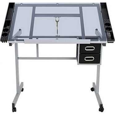 Free Shipping! Magshion Drafting Table Desk Craft Work Station with Stool, Drawing Desk Height ...