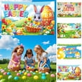 B Easter Background Cloth With Egg And Bunny Designs Party Or Photo ...