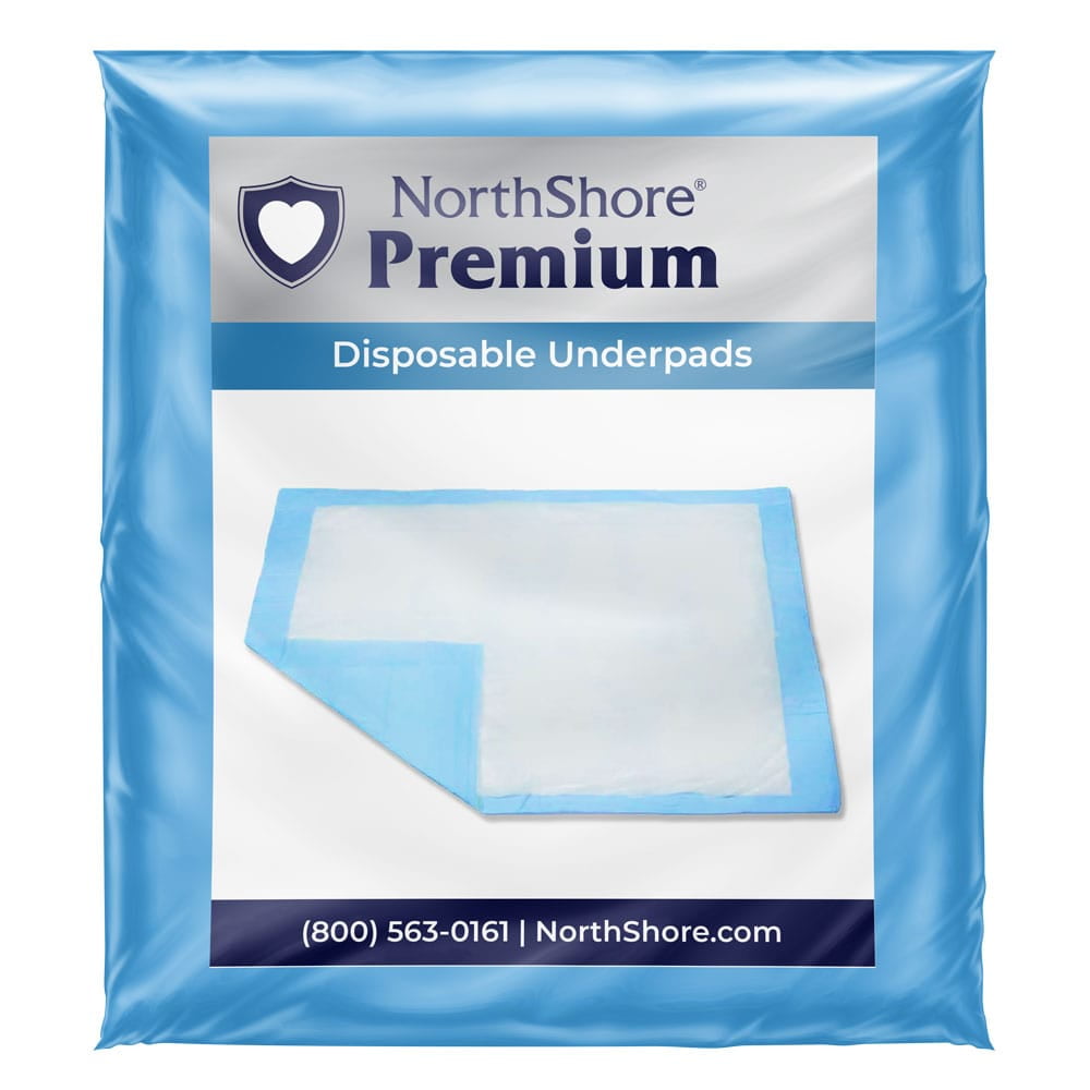 NorthShore Premium Blue Disposable Chux Small Size 17 x 24 Case/100 ...