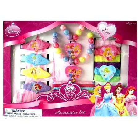 Disney Princess 18 Piece Necklace, Bracelet & Hair Accessory Set ...
