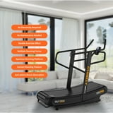 GYMOST Curved Manual Treadmill with Adjustable Resistance & 5” LED ...