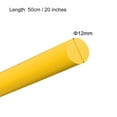 Uxcell Engineering Plastic Round Rod 1/2" Dia 20" Length Yellow (POM ...
