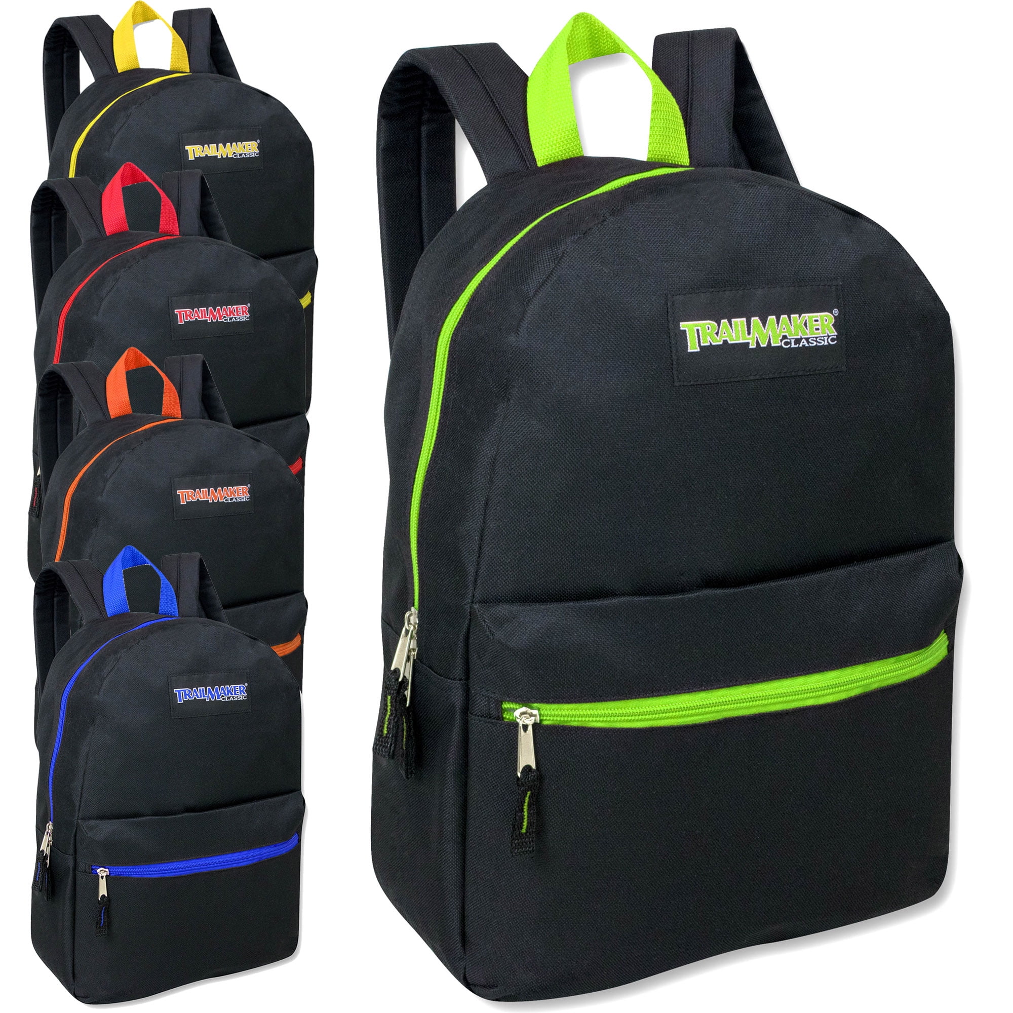 17 Inch Backpack - 5 Pop Colors Case Pack 24 - Walmart.com