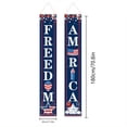 2 Pcs Patriotic Door Banner Set for 4th of July - Welcome Porch Signs ...