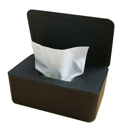 Wet tissue Tissue storage box Wet tissue box Tissue box with lid Black ...