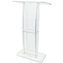 Miumaeov Clear Acrylic Lectern Professional Podium with Sloping Table ...