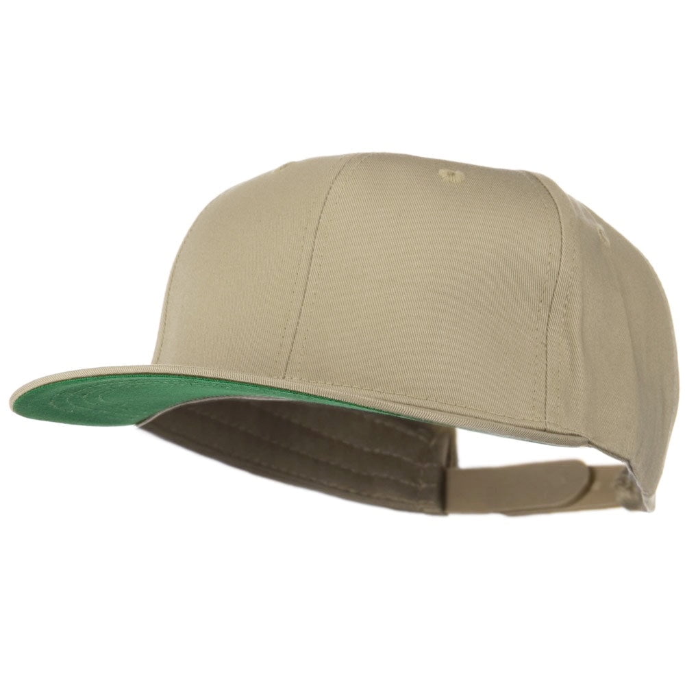 Brushed Cotton Twill High Profile Extra Size Cap - Khaki XL-3XL ...