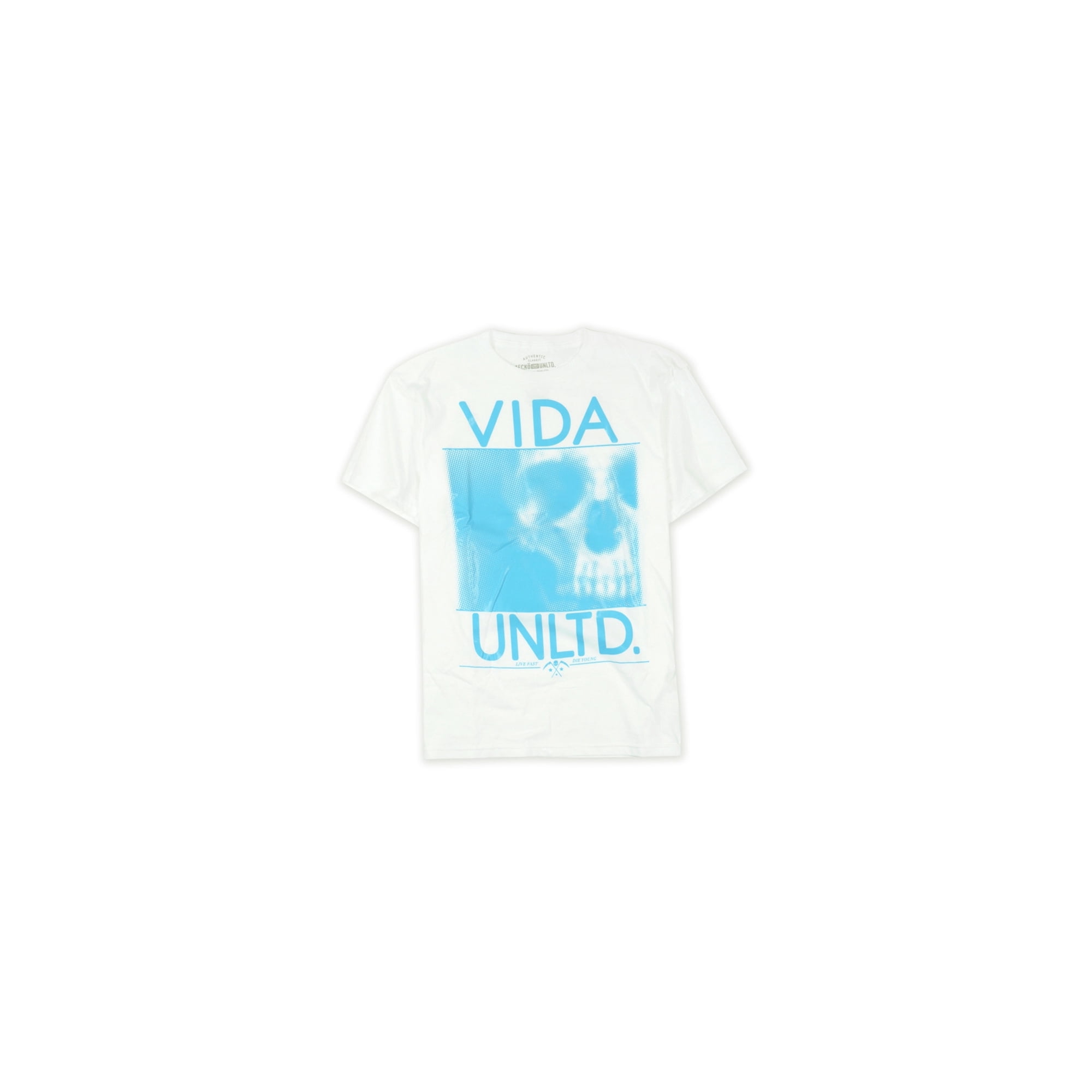 Camiseta gráfica Ecko Unltd Neon Vida Skull Hombre Blanca Mediana ...