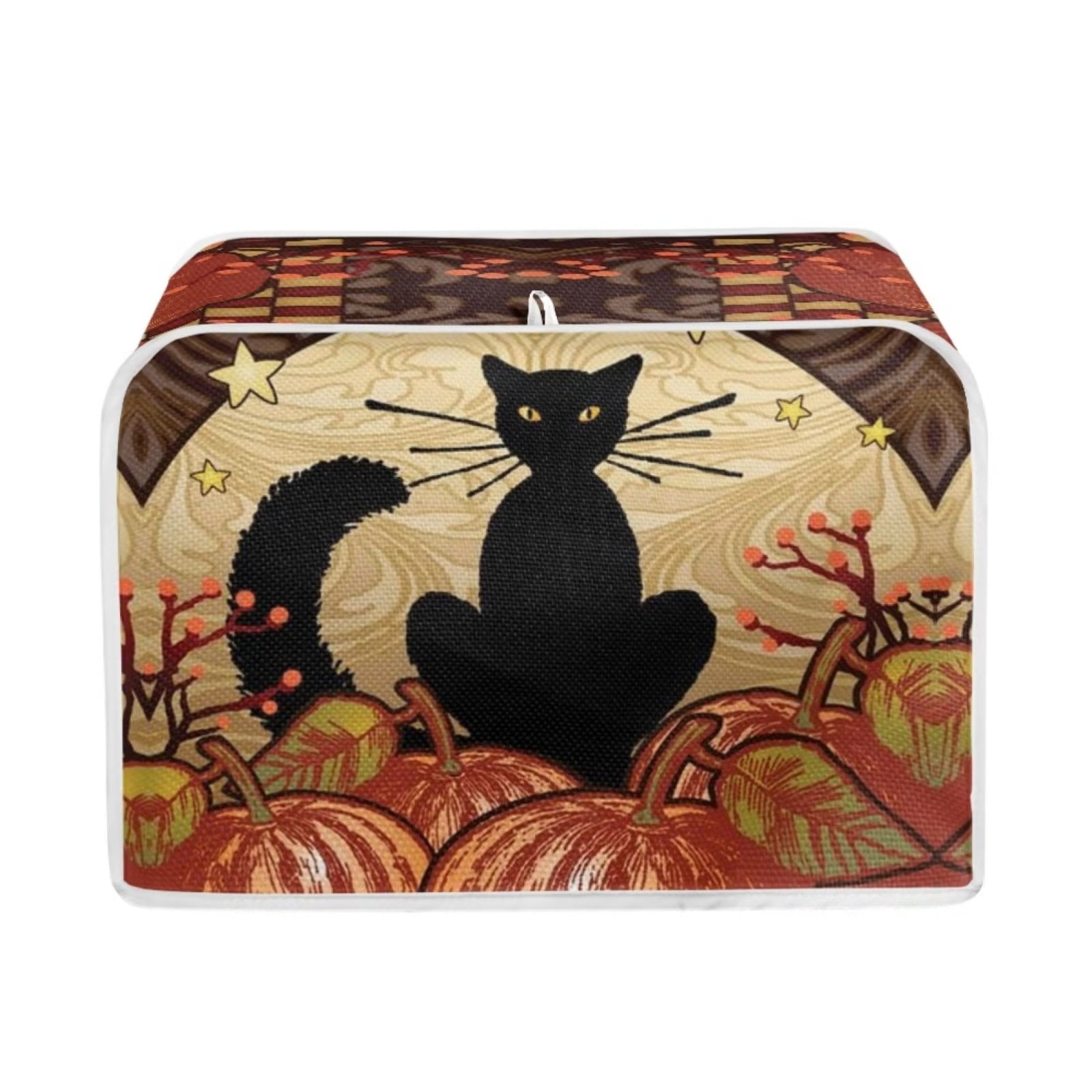 Kuiaobaty Halloween Toaster Cover 2 Slice Black Cats Pumpkins Kitchen ...