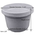 Austin Planter 12 Inch Flower Pot with Saucer White Granite Colored ...