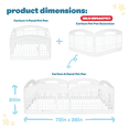 Carlson 24-Inch 4-Panel Plastic Pet Playpen with Door - White - Walmart.com