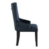 ACME Varian II Velvet Tufted Side Chair with Nail-head Trim in Black ...