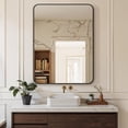 Black Bathroom Vanity Mirror 30"L x 40"W, High-Definition, Shatterproof ...